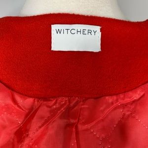 Witchery | Jackets & Coats | Witchery Red Long Coat | Poshmark